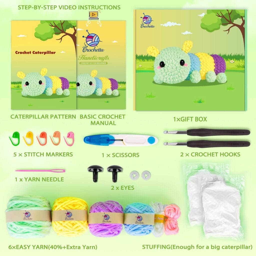 Crochet Caterpillar Kit - crochettas.com