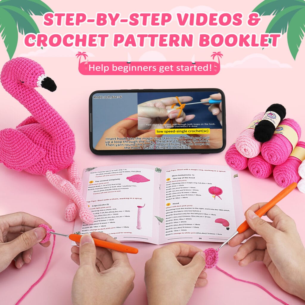 Crochet Flamingo - crochettas.com