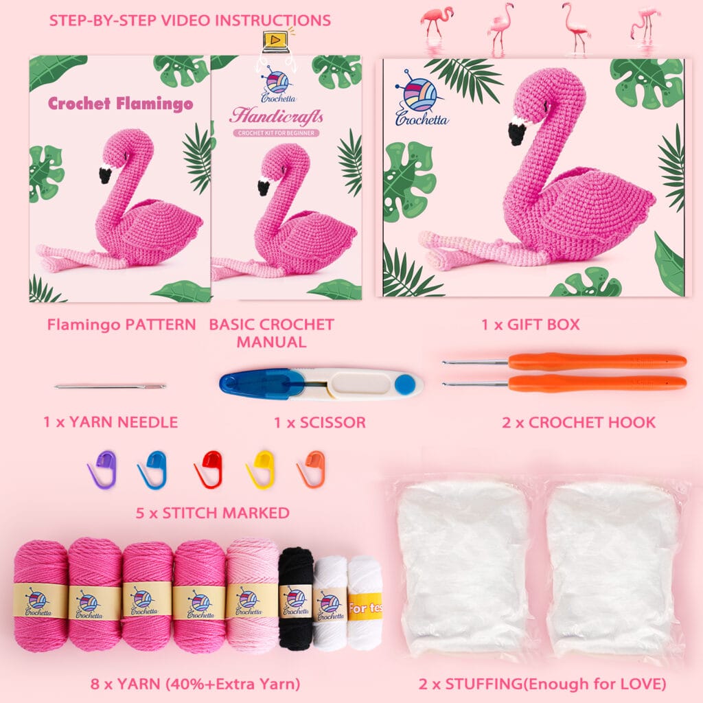 Crochet Flamingo - crochettas.com