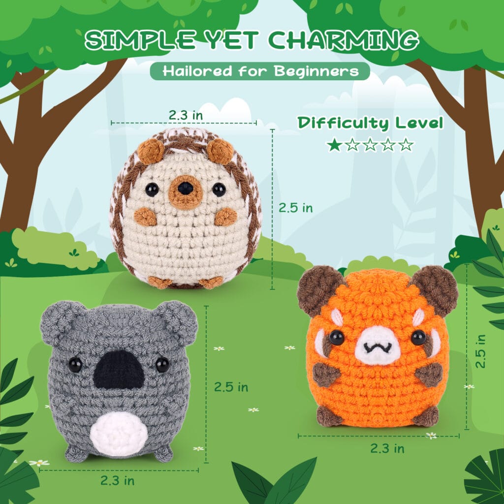 Crochet mini animals - crochettas.com
